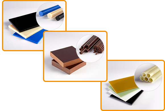 ABS, PET, PA, PI, POM, PC, PEEK, PPS, PE, PP, ABS, PVC, PU, bakelite ...
